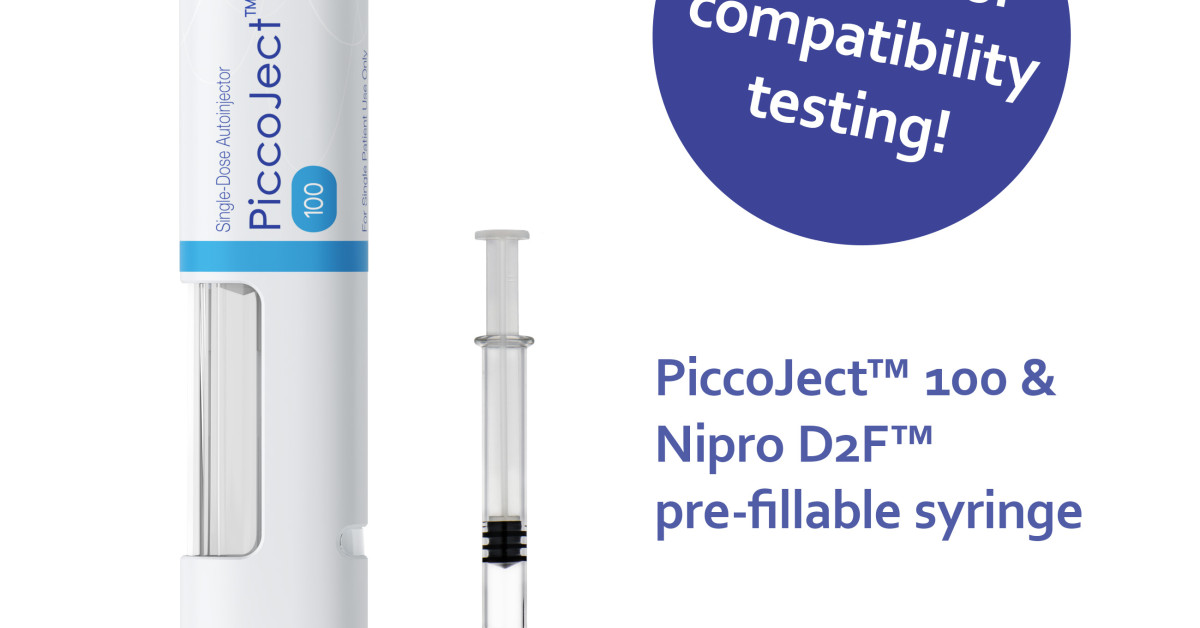 D2F™ pre-fillable syringes are compatible with PiccoJect 100 auto ...